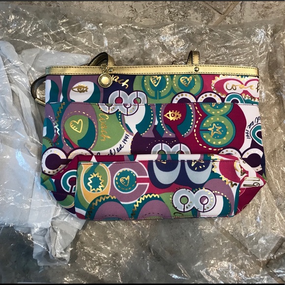 Coach | Bags | Nwt Coach Signature Poppy Pop C Tote Handbag | Poshmark